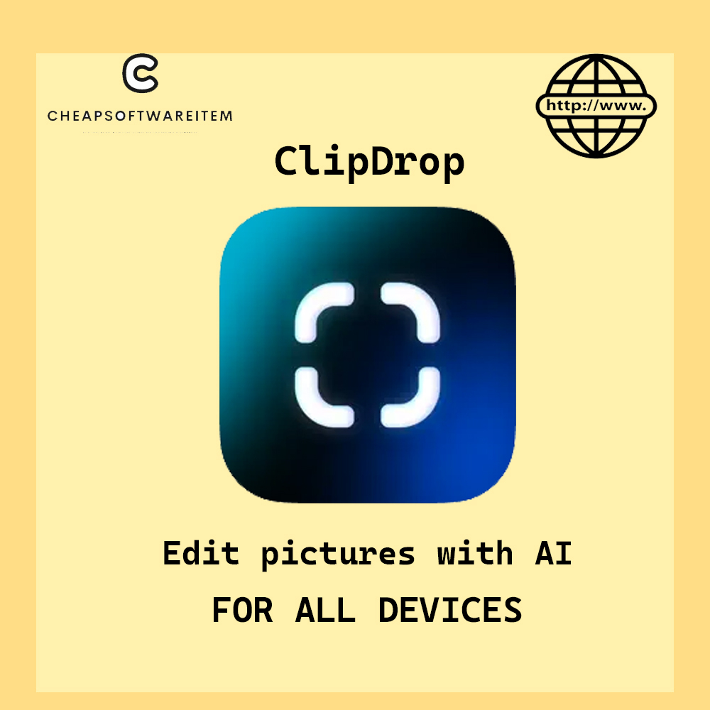 ClipDrop - Cleanup Pictures | Edit pictures with AI 1 MONTH | Shopee Malaysia