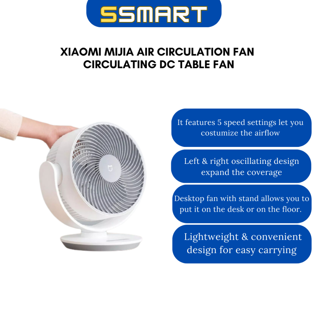 Xiaomi Mijia Air Circulation Fan Circulating DC Table Fan 5 Gear Wind ...