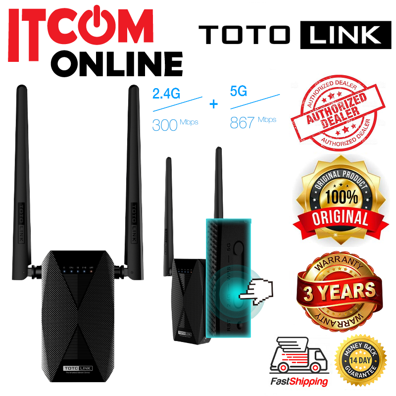 TOTOLINK WIFI REPEATER DUALBAND AC1200 RANGE EXTENDER (EX1200T) | Shopee Malaysia