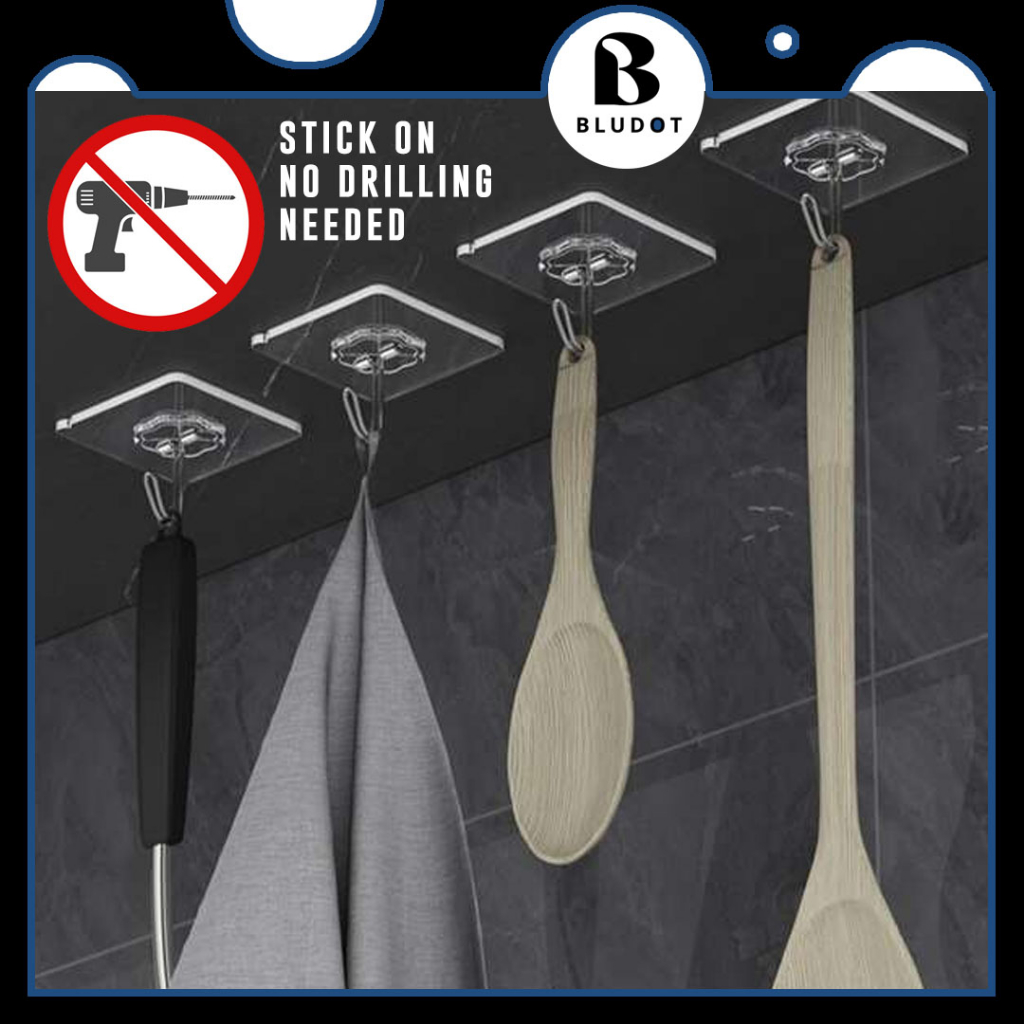 [NO DRILL] WALL HOOK SELF ADHESIVE TAPE HOOK CANGKUK DINDING FRAME HOOK ...
