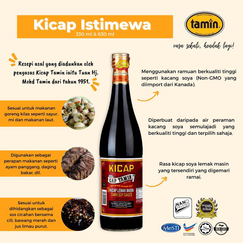 TAMIN Kicap Istimewa (630ml) | Shopee Malaysia