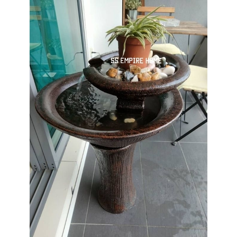 S01 Brown Feng Shui Water Fountain Pond Kolam Air Sandstone Garden ...
