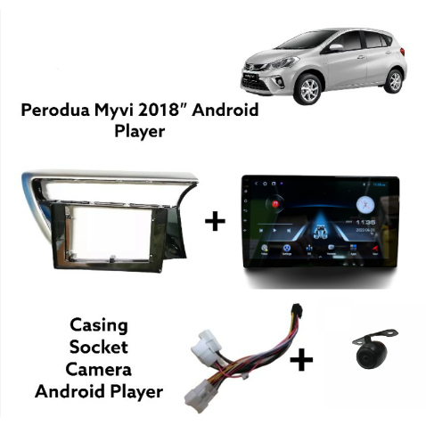 PERODUA MYVI 2018-2023 ANDROID PLAYER FREE CAMERA | Shopee Malaysia
