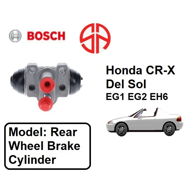 Honda CR-X Wheel Brake Cylinder Rear Brake Drum CRX Del Sol EG1 EG2 EH6 ...