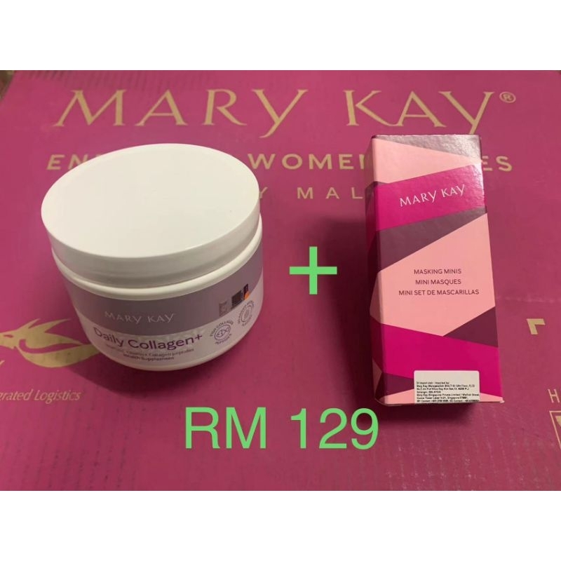 💕Mary Kay collagen + Gel Mask promotion set💕 College+Gel Cream Blush ...