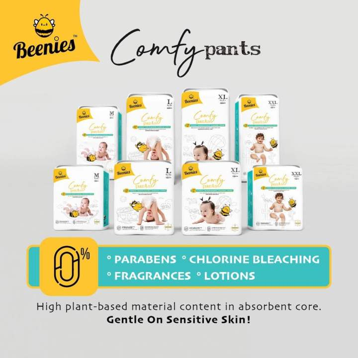 BEENIES COMFY PANTS JUMBO PACK M / L / XL / XXL & NOMIEO PREMIUM DIAPER ...
