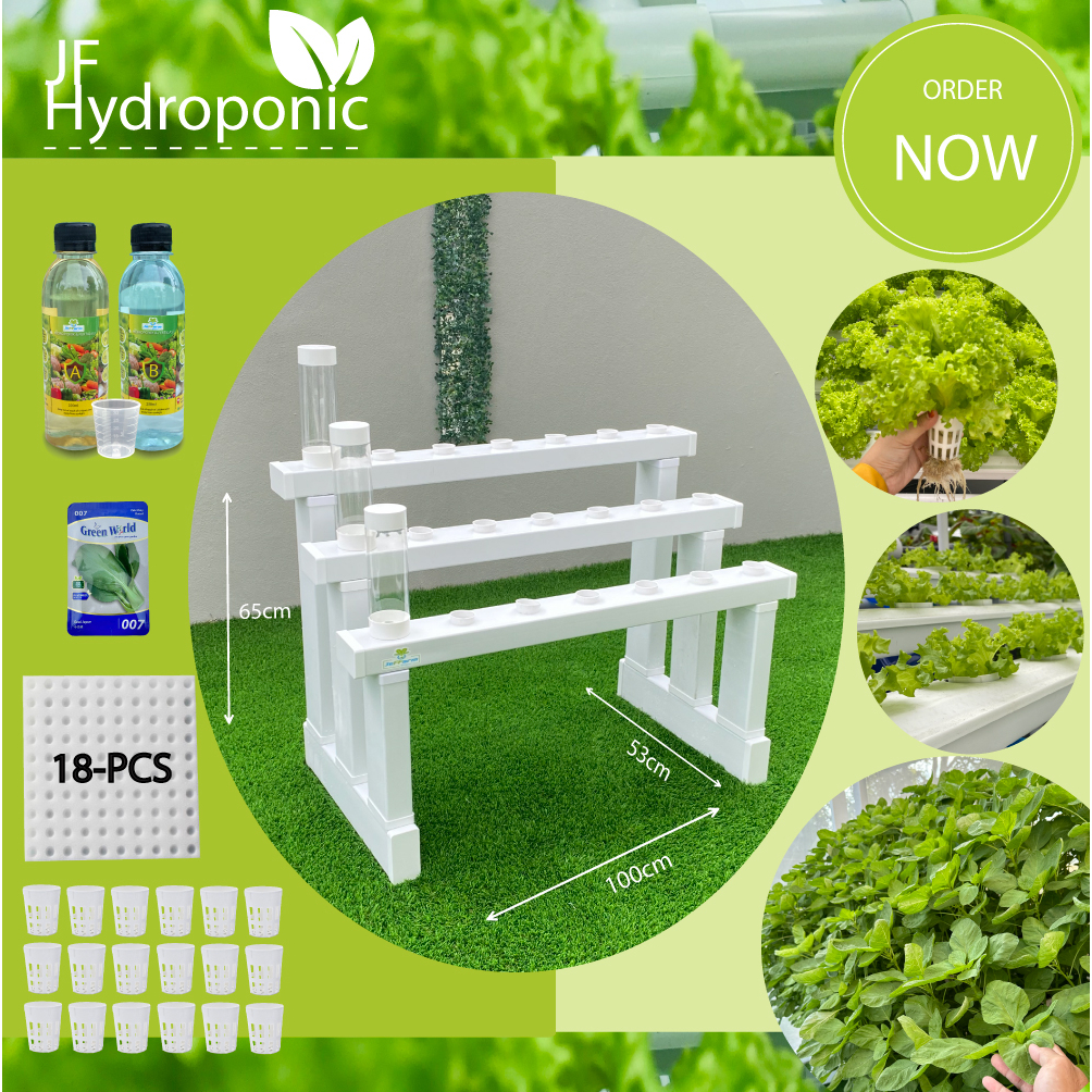 SET HYDROPONIC PIPE UPVC WITH 18 NETPOT & STAND NO_24 | Shopee Malaysia