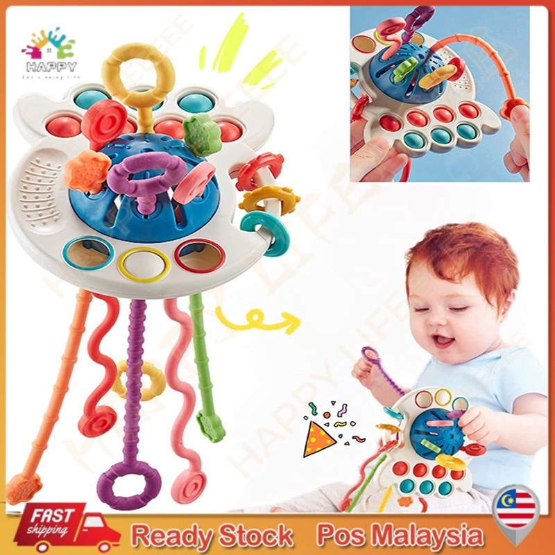 【🇲🇾24h】Baby Finger Toy Busy Toy Pull String Sensory Toys Mainan ...