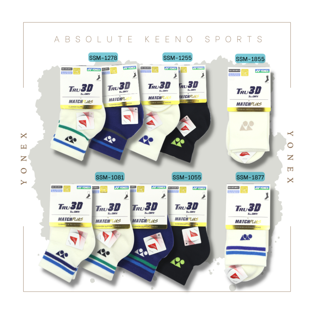 [Original] Yonex Badminton Socks Tru 3D Tru Dry Cotton Socks | Shopee ...