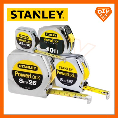 SuperDIY Stanley PowerLock Tape Rule 3.5M/5M/8M/10M Original Stanley ...