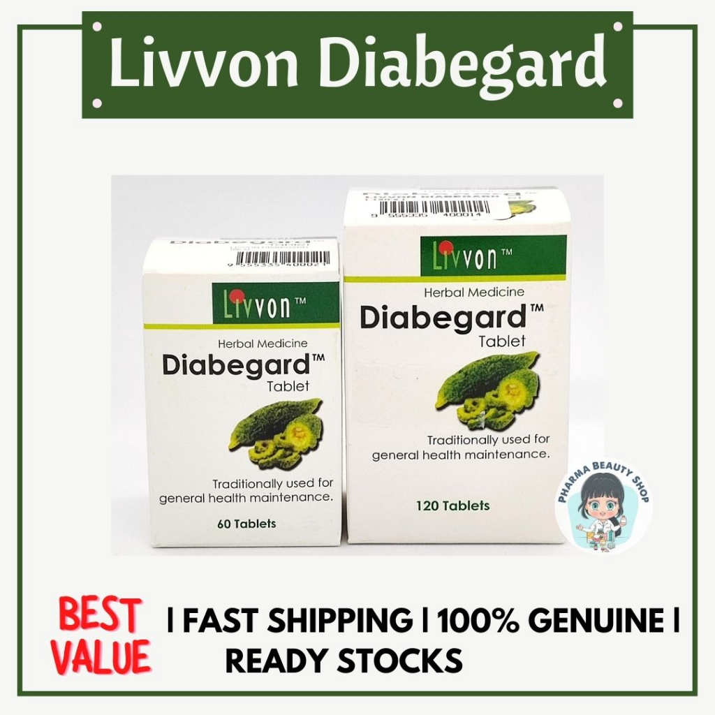 Livvon Diabegard Tablet Range 60s/ 120s (For Diabetic Support) | Shopee ...