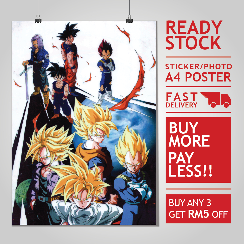 (READY STOCK) Dragon Ball A4 Photo Poster/Sticker | Poster #2 | A4 ...
