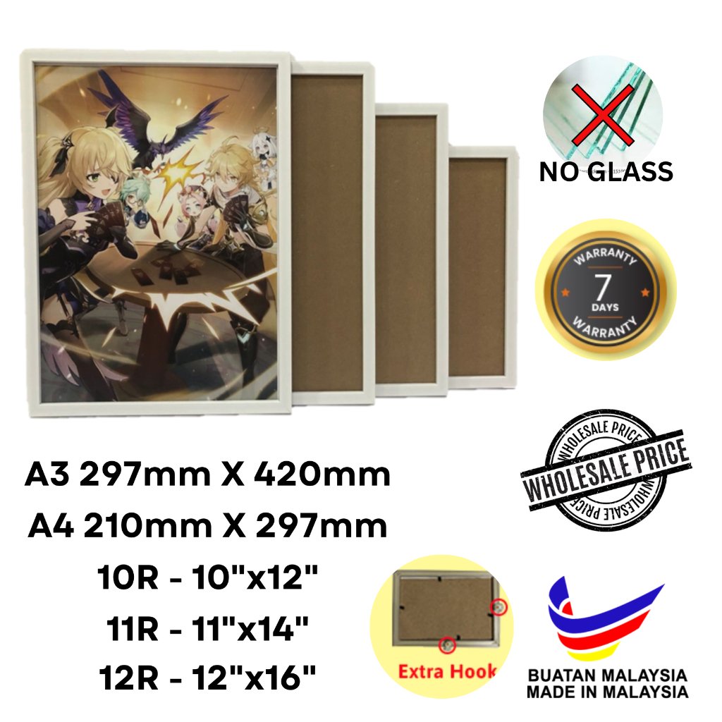 【Part 2】Photo Frame A3-12R Size Picture Frame Fiber Withe Color Frmae ...