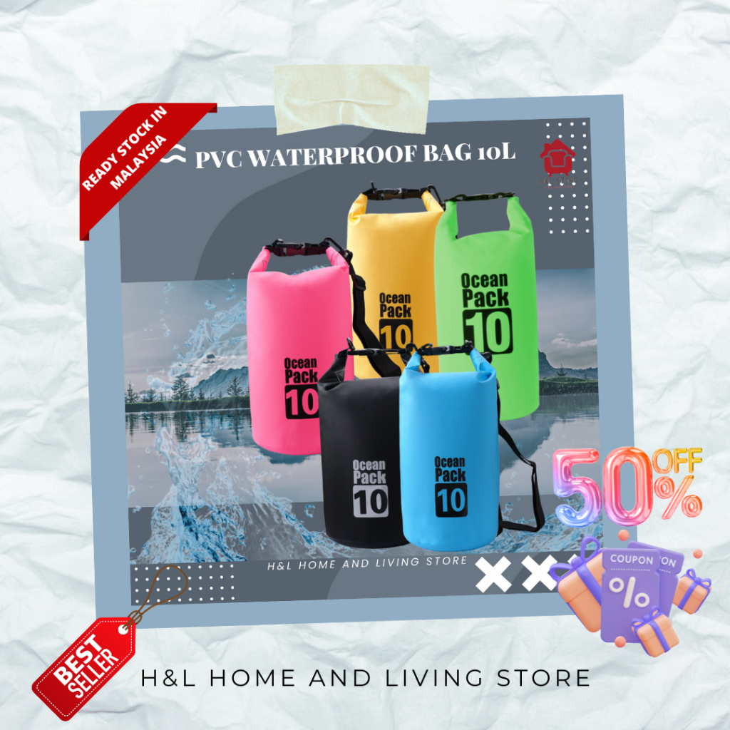 PVC Waterproof Bag 10L | Shopee Malaysia
