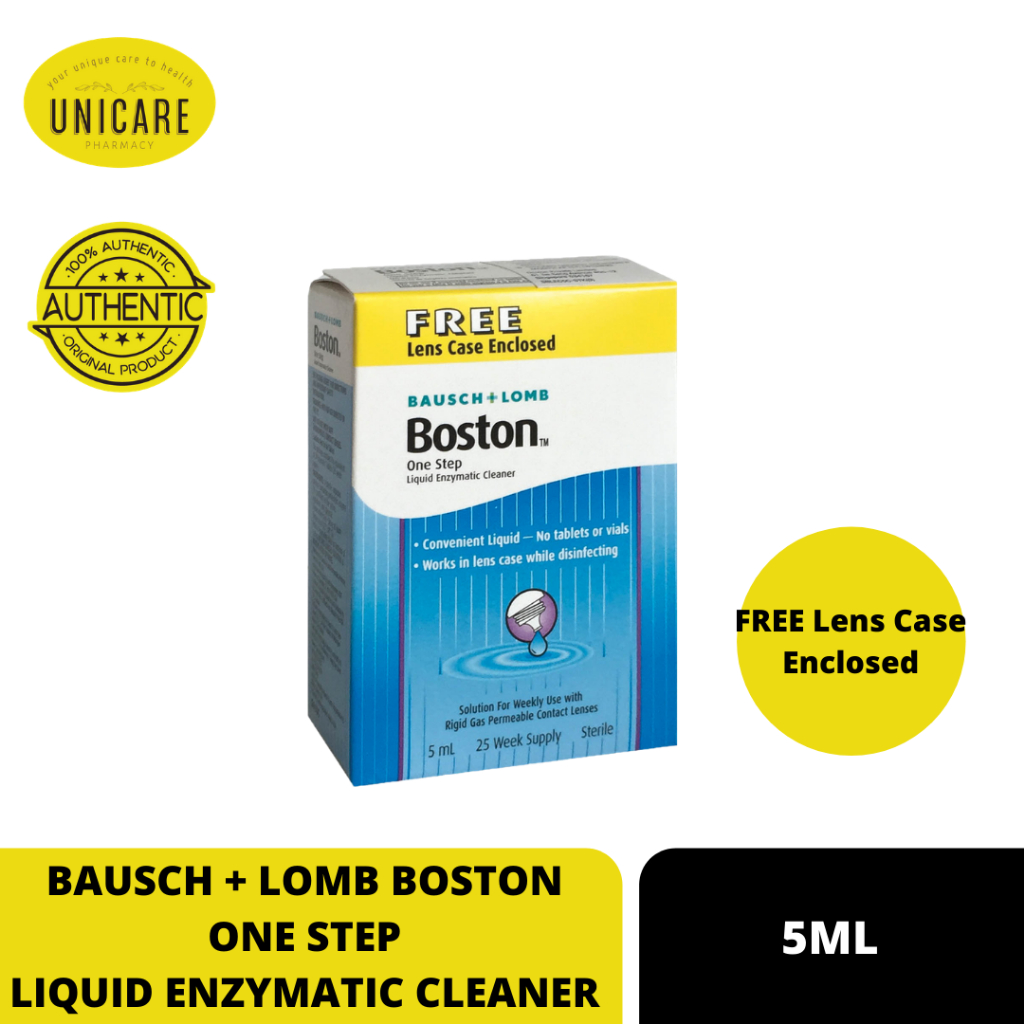 BAUSCH + LOMB BOSTON ONE STEP LIQUID ENZYMATIC CLEANER 5ML | Shopee ...