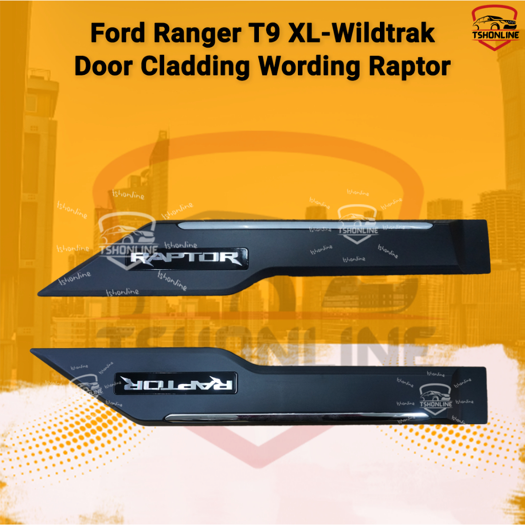 Ford Ranger T9 Door Cladding with wording Raptor Ranger Door Panel ...