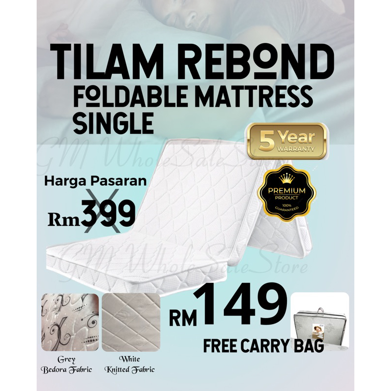 ☝️ （Rebond）Foldable mattress 【3Inch】/ Tilam Bujang Berlipat Rebond ...