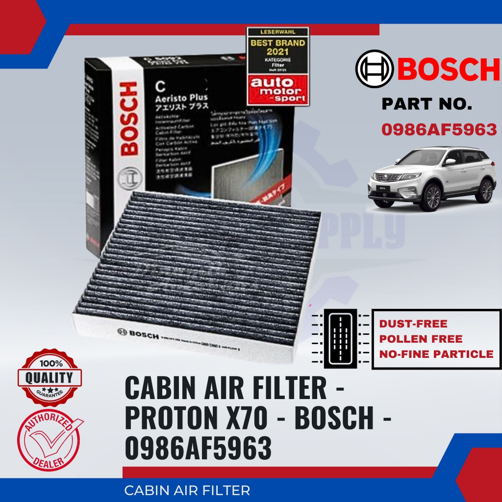 CARBON CABIN AIRCOND FILTER - PROTON X70 - BOSCH - 0986AF5963 | Shopee ...