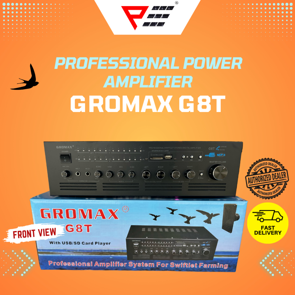 Gromax G8T Professional Power Amplifier With USB/SD Card Player ...