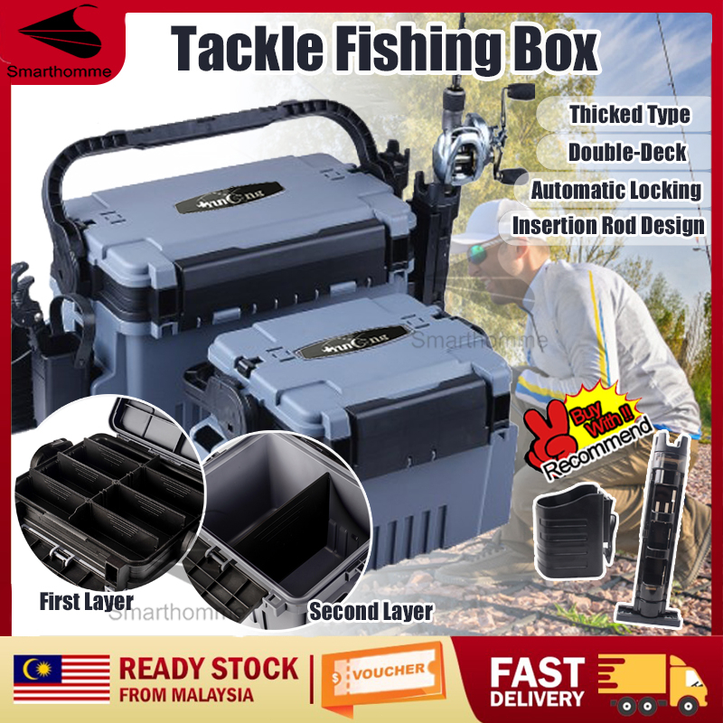 READY🔥Lure Fishing Box Fishing Tackle Box Fishing Storage Box Seated ...