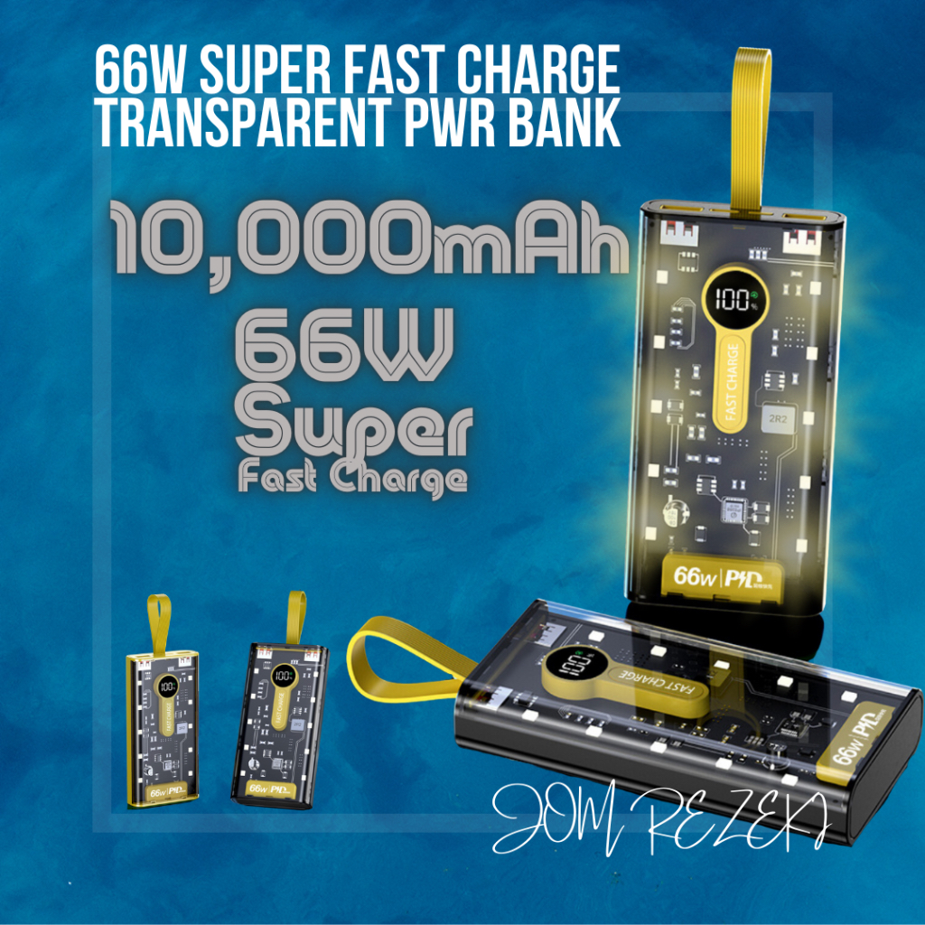 Jom New 66W Powerbank 10000mAh Super Fast Charge LED Display ...