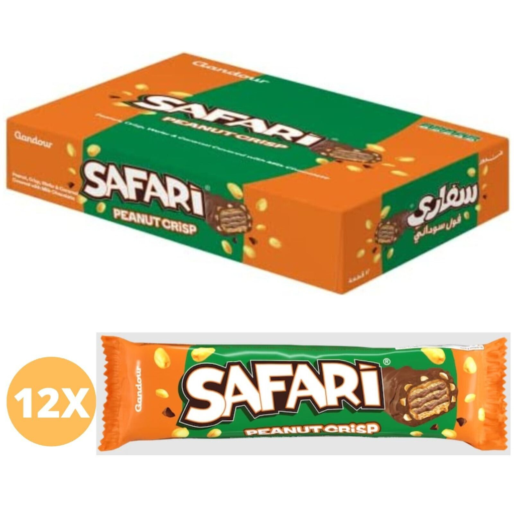 Safari Peanut Crunch Chocolate 34G - 1 Box (Pack Of 12) (Coklat Safari ...