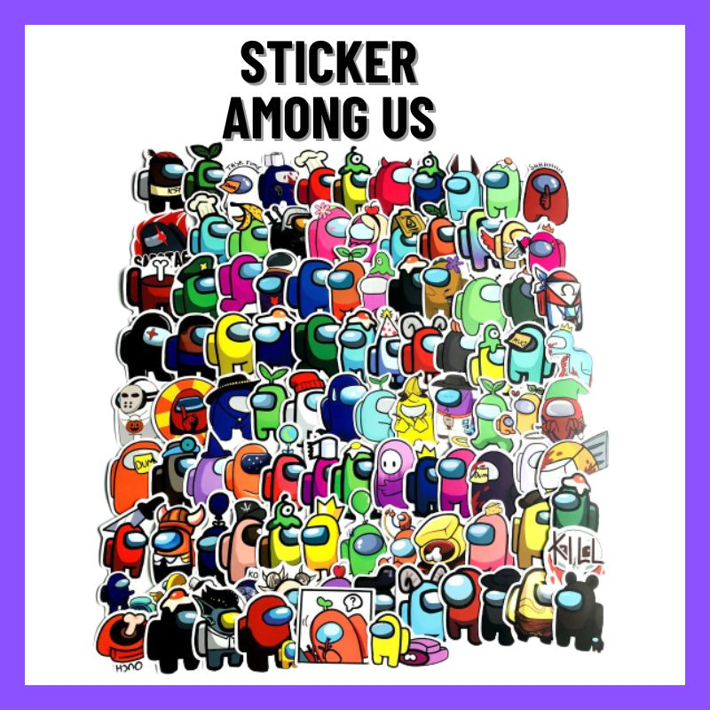 Sticker Among Us Gaming Stickers 100 Keping Game Stiker Setiker Laptop ...
