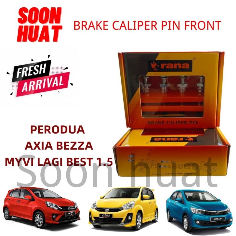 RANA Perodua Myvi Lagi Best 1.5 Axia bezza front depan disc brake pin ...
