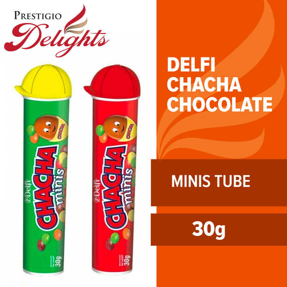 Delfi ChaCha Minis Tube Chocolate 30g | Shopee Malaysia