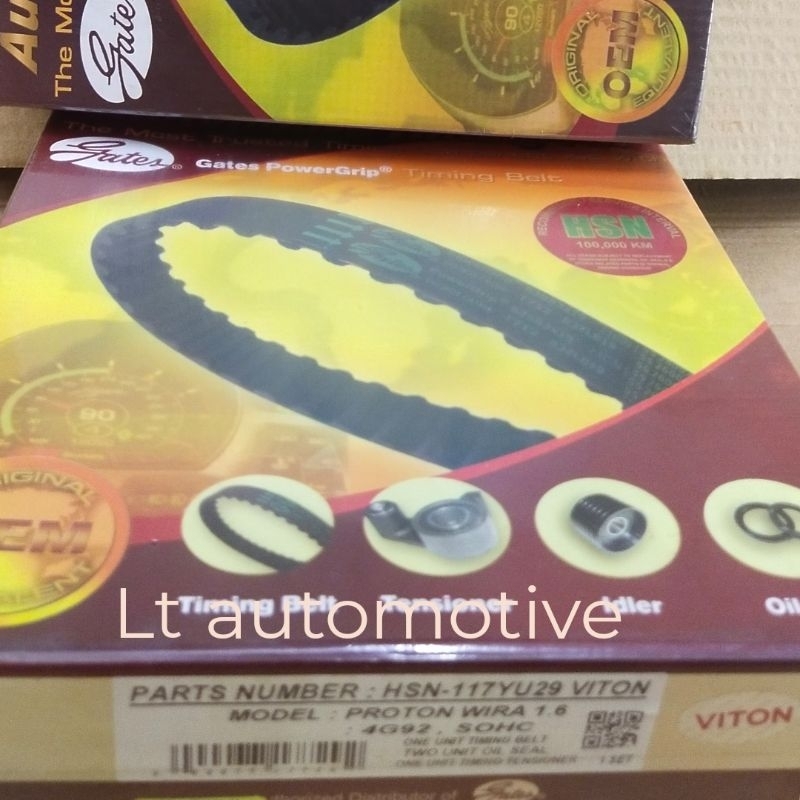 Proton wira 1.6 4G92 SOHC 117YU29 100K timing kit set with viton oil ...