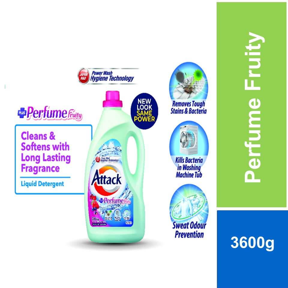 Attack Liquid Perfume Detergent Fruity (LATPJ) (3600g) | Shopee Malaysia
