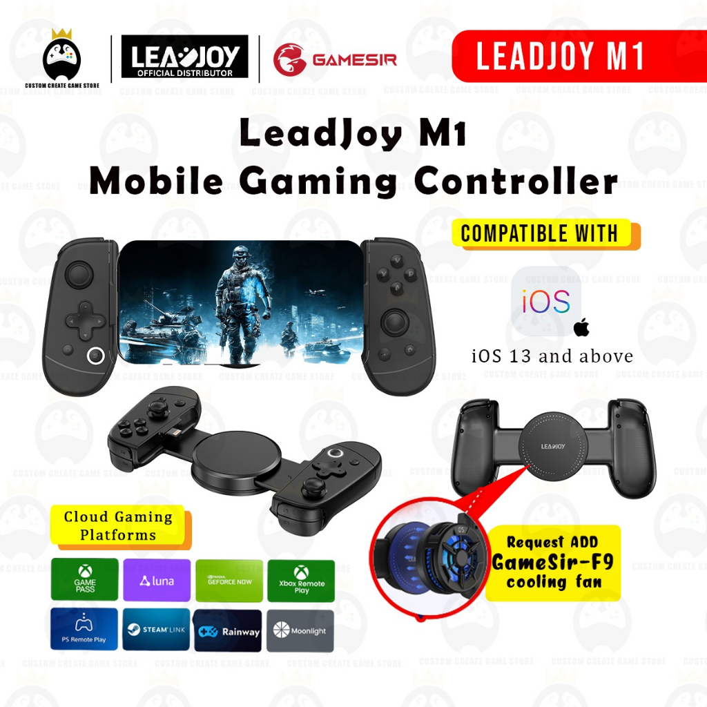 LEADJOY M1 Mobile Phone Gamepad Gaming Controller for iPhone Ios ...