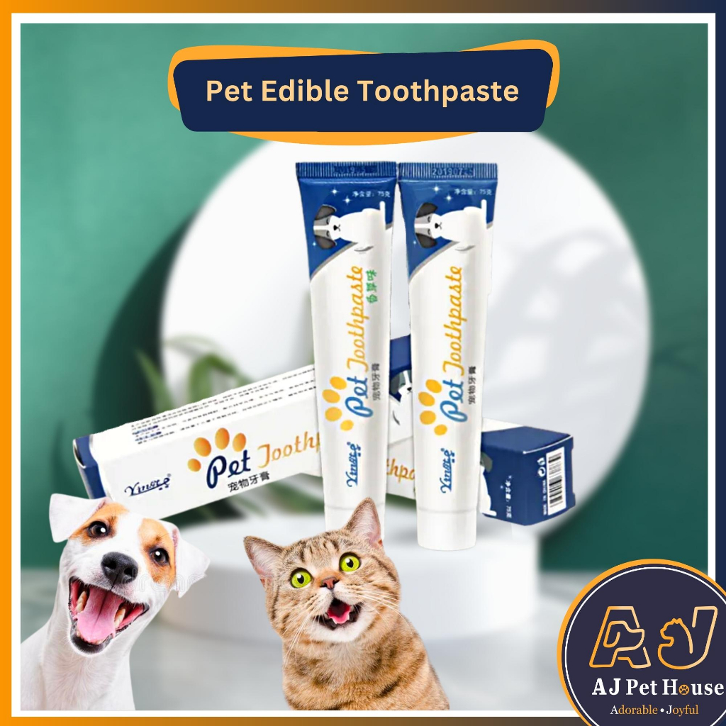 AJPET Cat Dog Edible Toothpaste Ubat Gigi Kucing Tanpa Kumur Cat ...