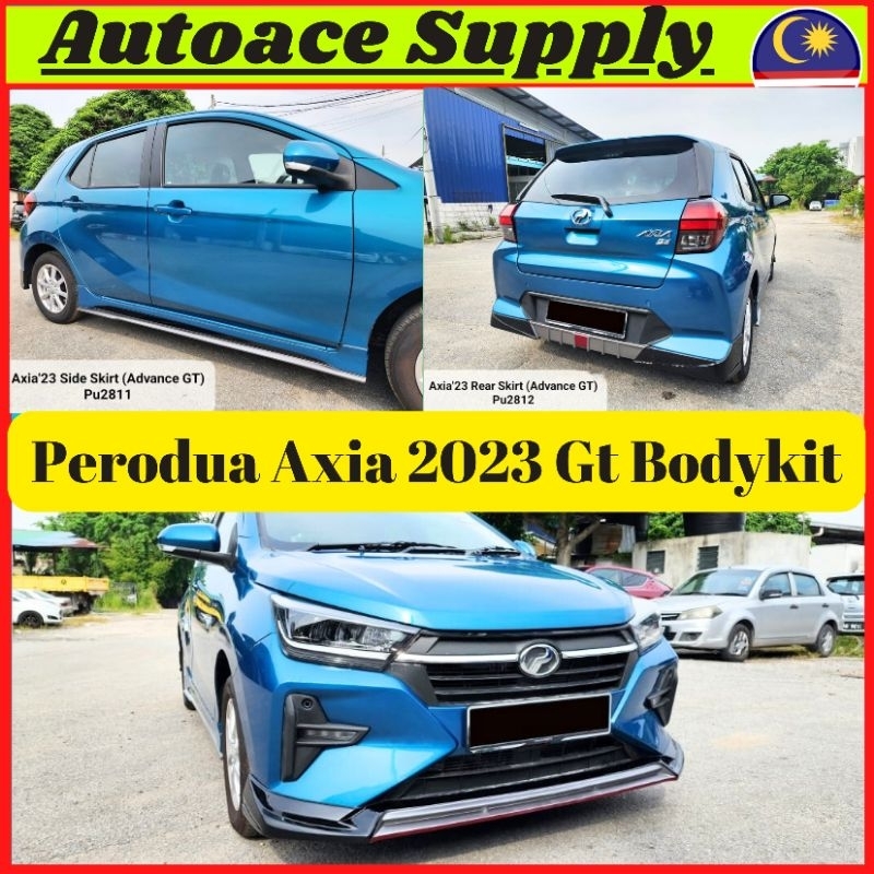 🔥Perodua Axia 2023 Gt Design Skirting Paint 2ton With Spoiler Oem ...