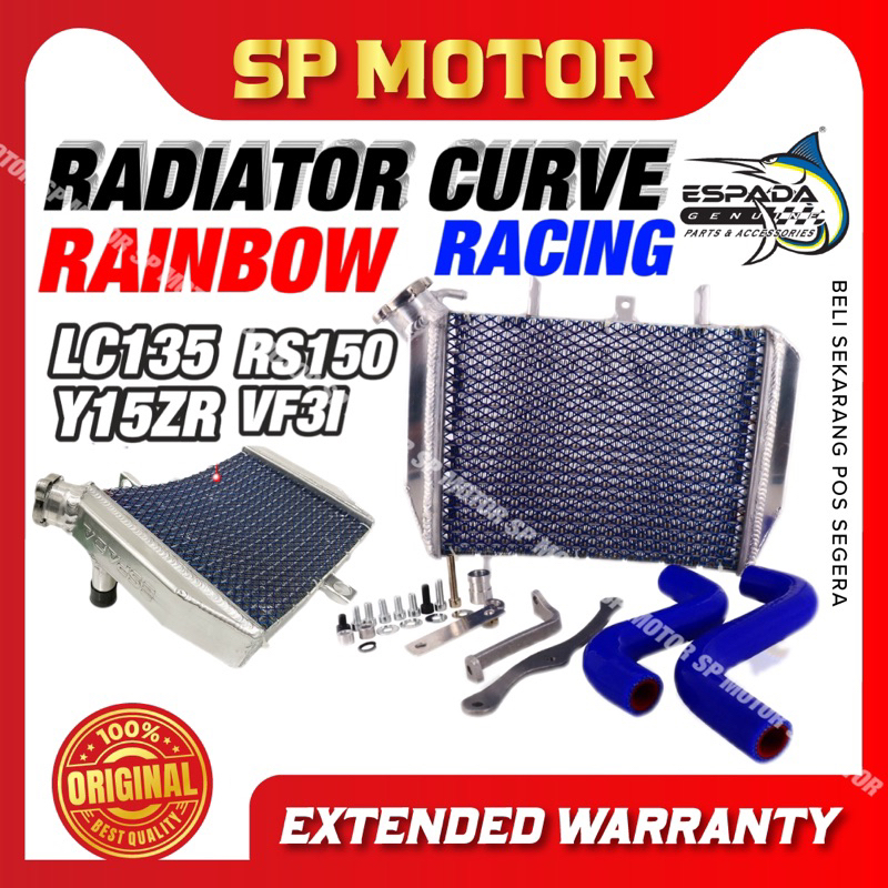 100% Espada Racing Titanium Rainbow Radiator ,Titanium Y15ZR LC135 ...