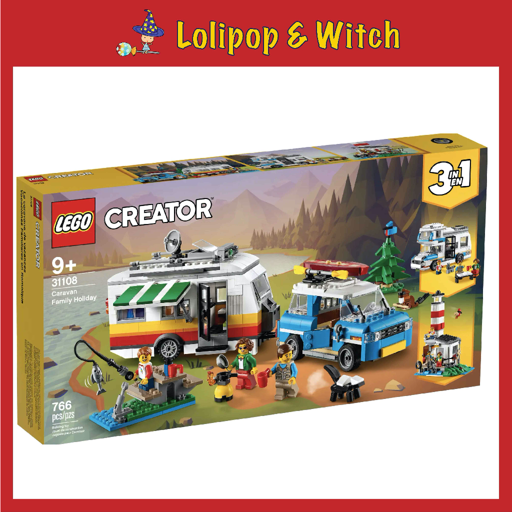 LEGO Caravan Family Holiday | Creator 3-in-1 (31108) (766 Pieces) Kids ...