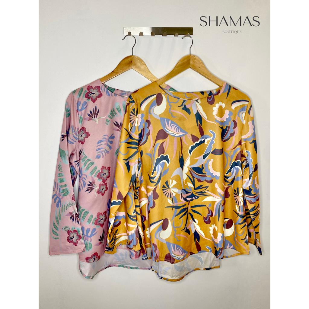 BLAUS / BAJU WANITA MURAH, IRONLESS, LABUH, MUSLIMAH, MOTIF BATIK & FLORAL, KOREAN STYLE WOMEN ...