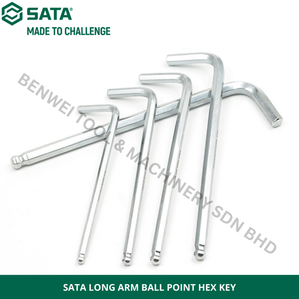SATA LONG BALL POINT HEX KEY (CRV) / ALLEN KEY MM SIZE | Shopee Malaysia