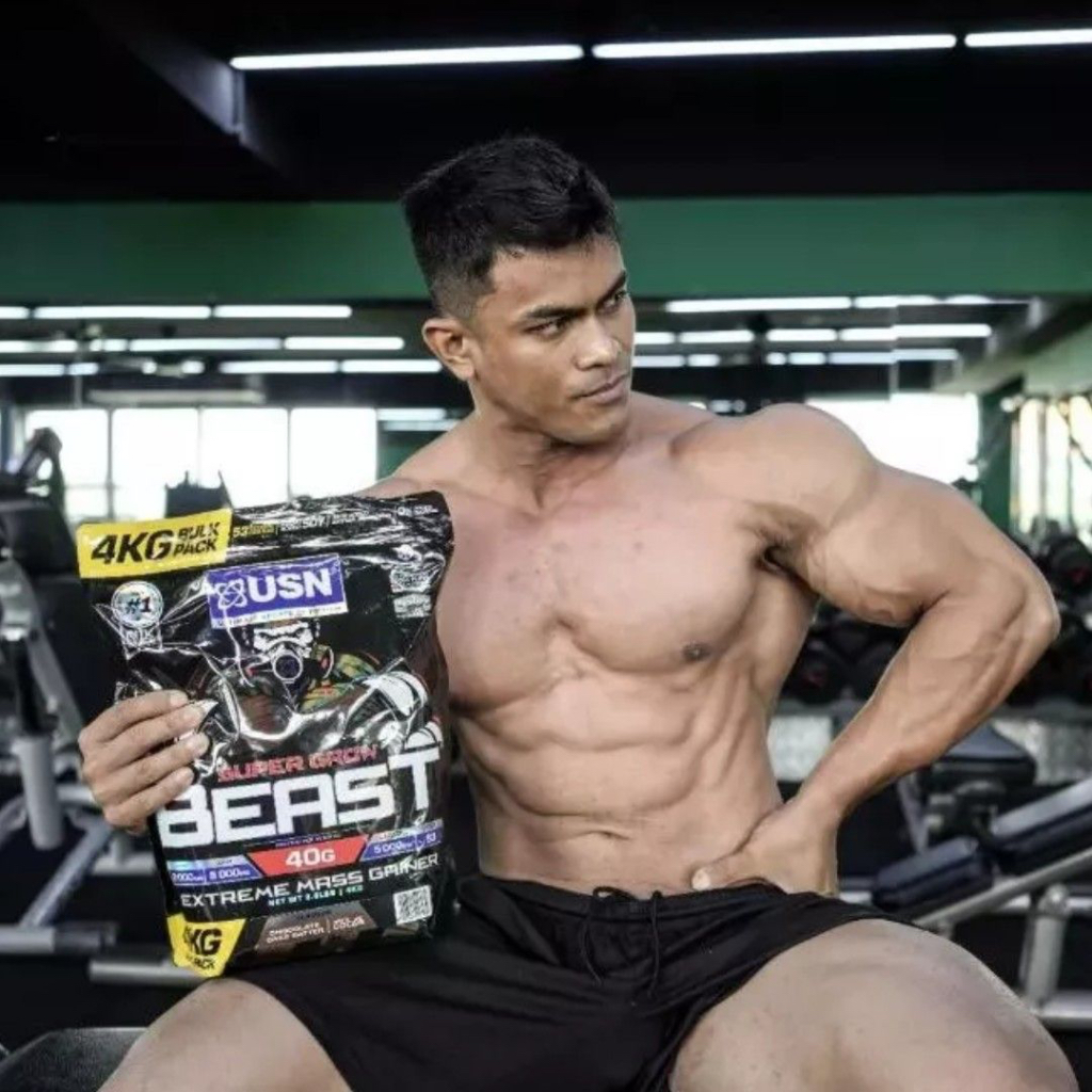Ready Stock USN Super Grow Beast Extreme Mass Protein Chocolate flavour ...