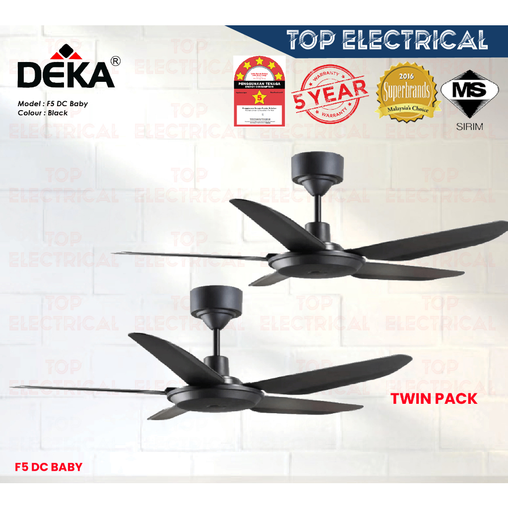 (AUTHORISED DEALER) DEKA CEILING FAN KRONOS F5 DC BABY 46" ( TWIN PACK ...