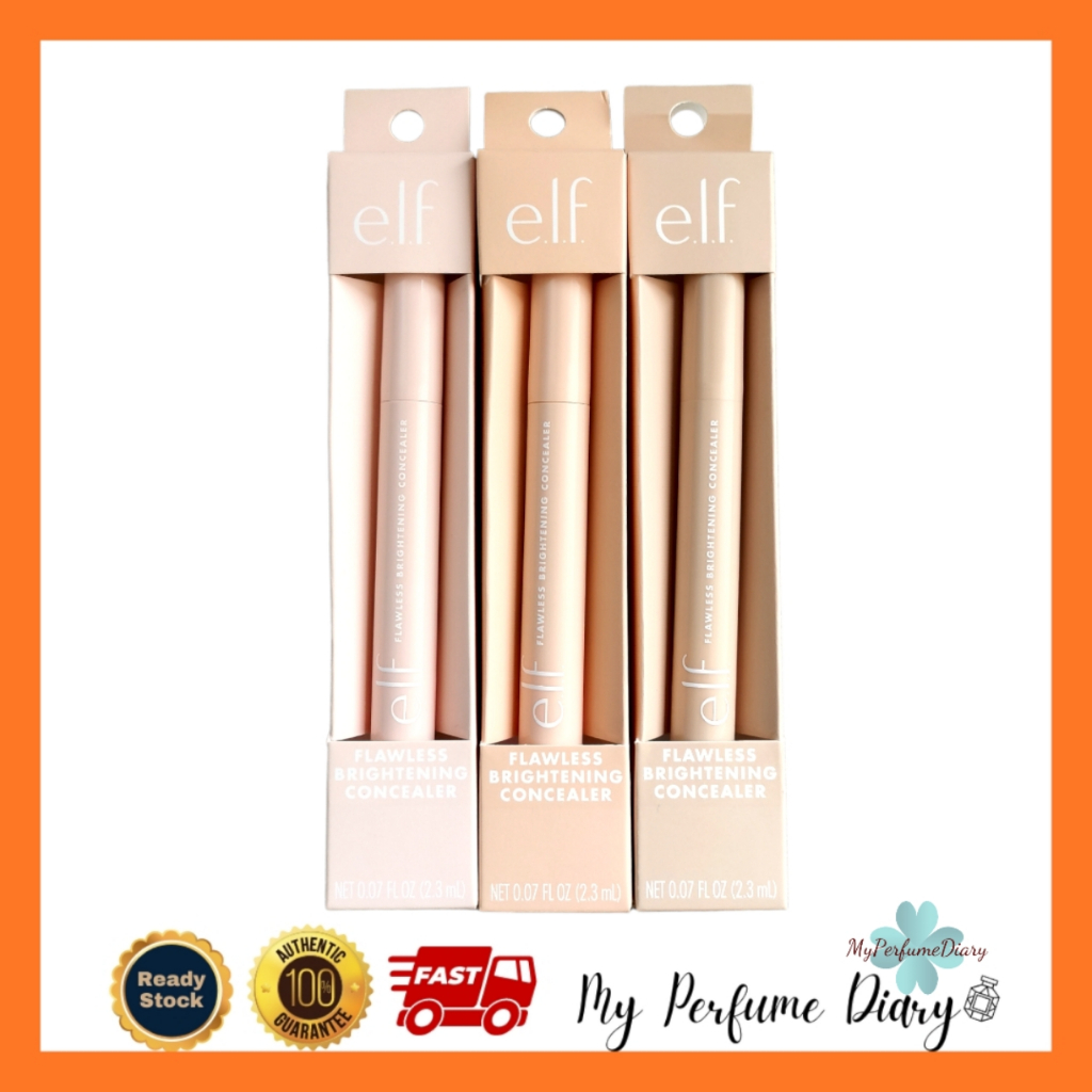 ELF Cosmetics Flawless Brightening Concealer 2.3ml (Fair/Neutral/Warm ...