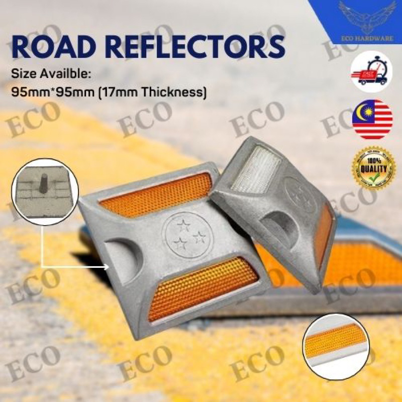 Ground Marker Road Reflector Reflective Road Stud Light Aluminum ...