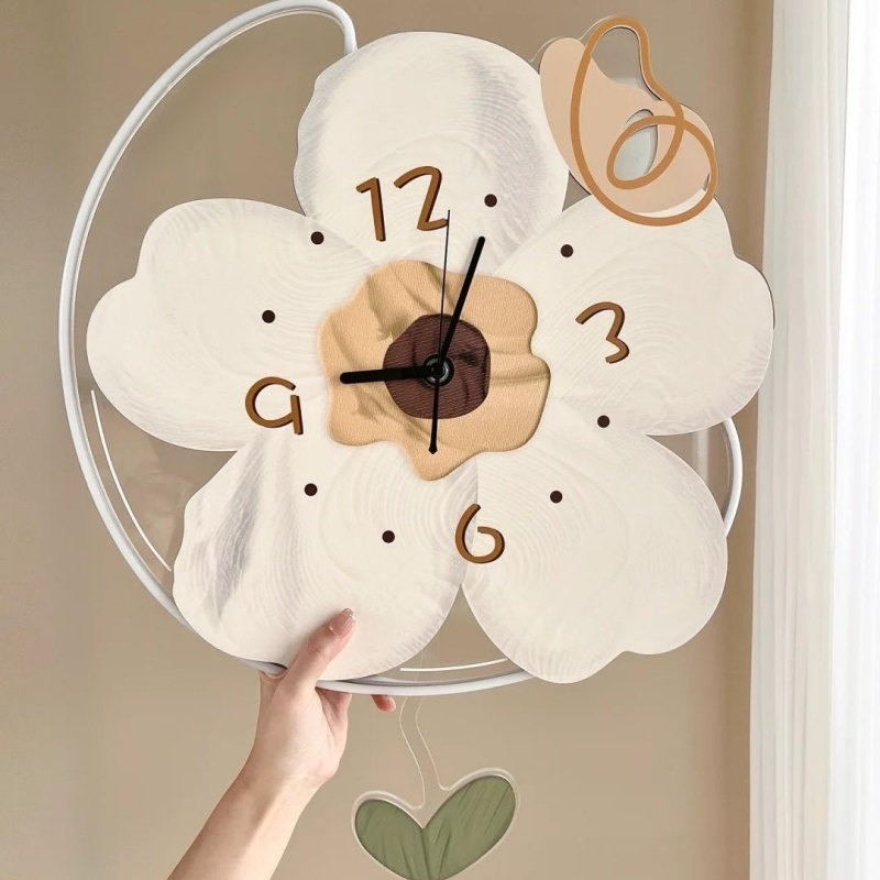 Cream style creative wall clock living room household fashion dining ...