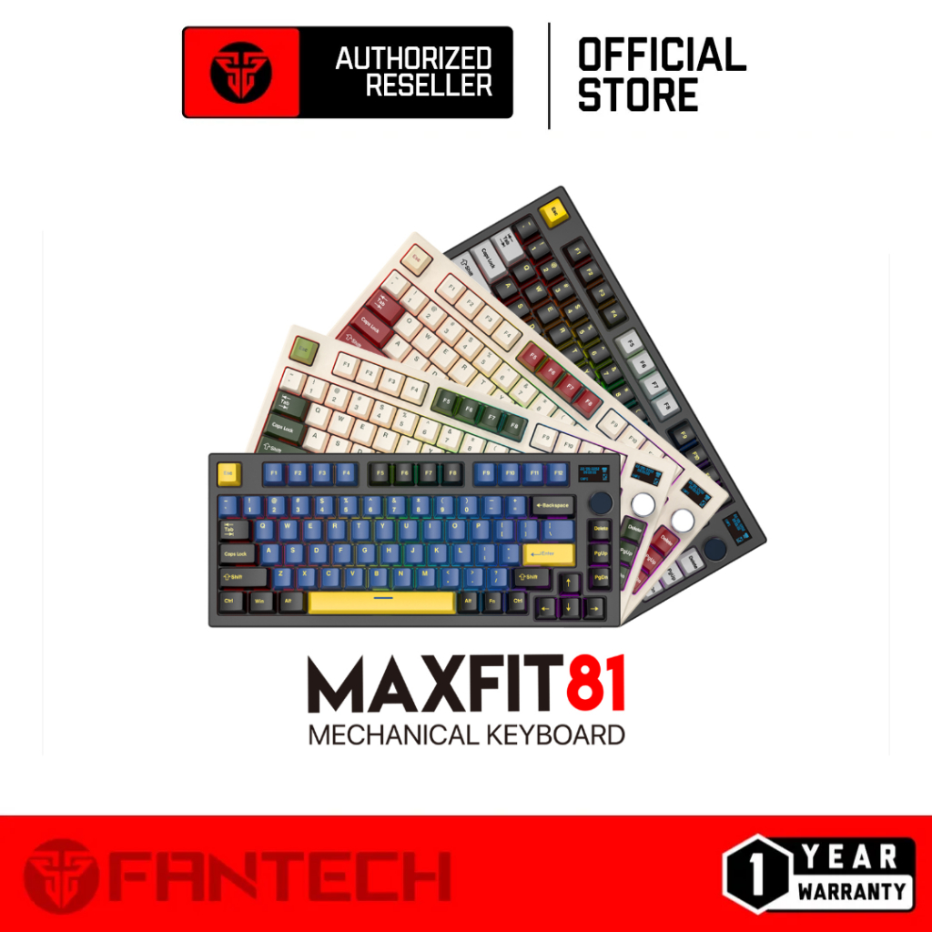 Fantech MAXFIT81 MK910 Wireless Bluetooth 75% Mechanical Keyboard ...