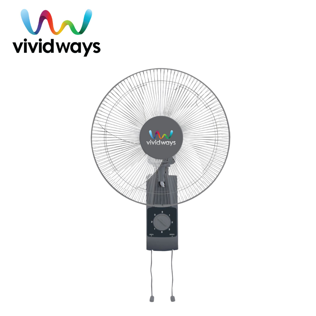 K2 VIVIDWAYS 3SPEED WALL FAN 5 BLADE 16" MANUAL PULL VW-16WF (SIRIM ...