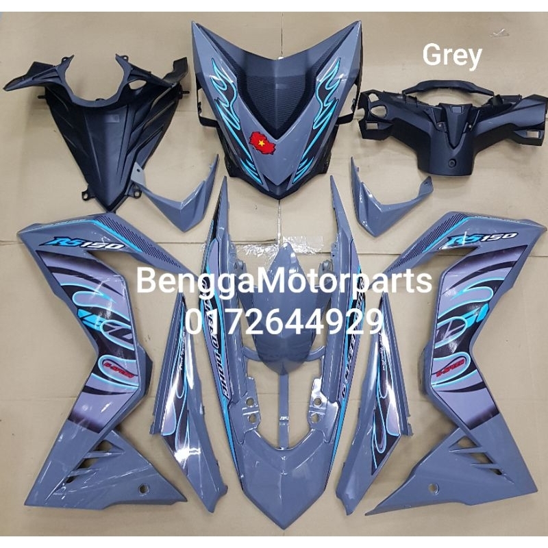 Rs150 Cover Set Custom V1/V2/V3 Grey Api | Shopee Malaysia