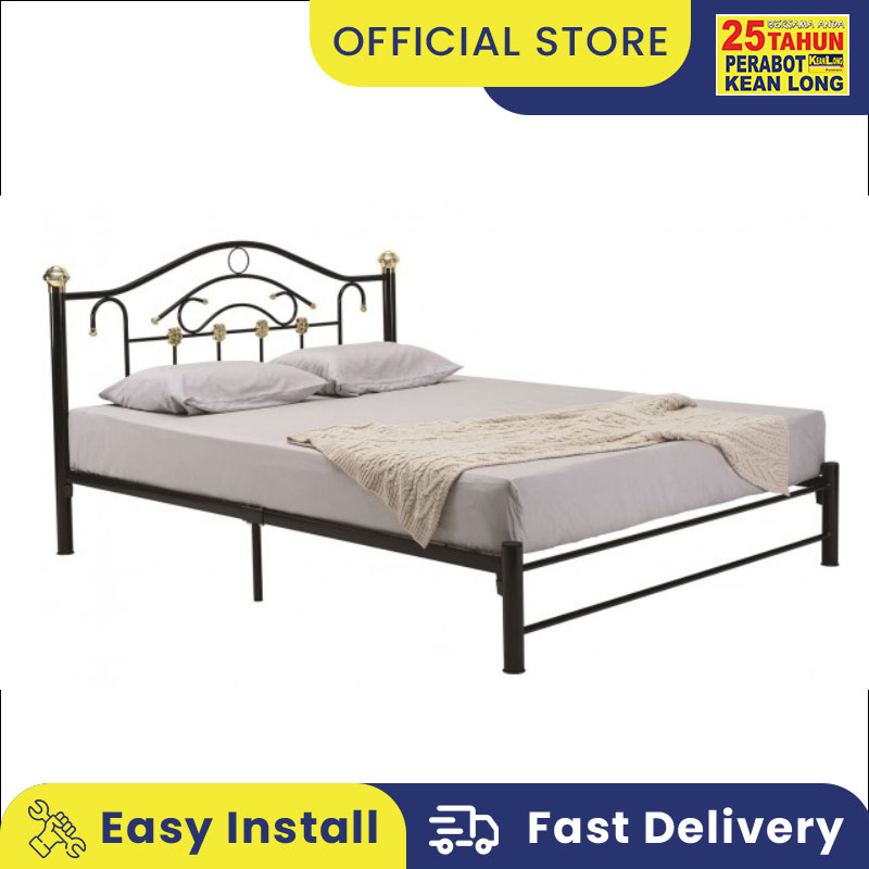 KLSB Metal Solid Bed Frame / Queen Bed/ Katil Kelamin besi / Bingkai ...