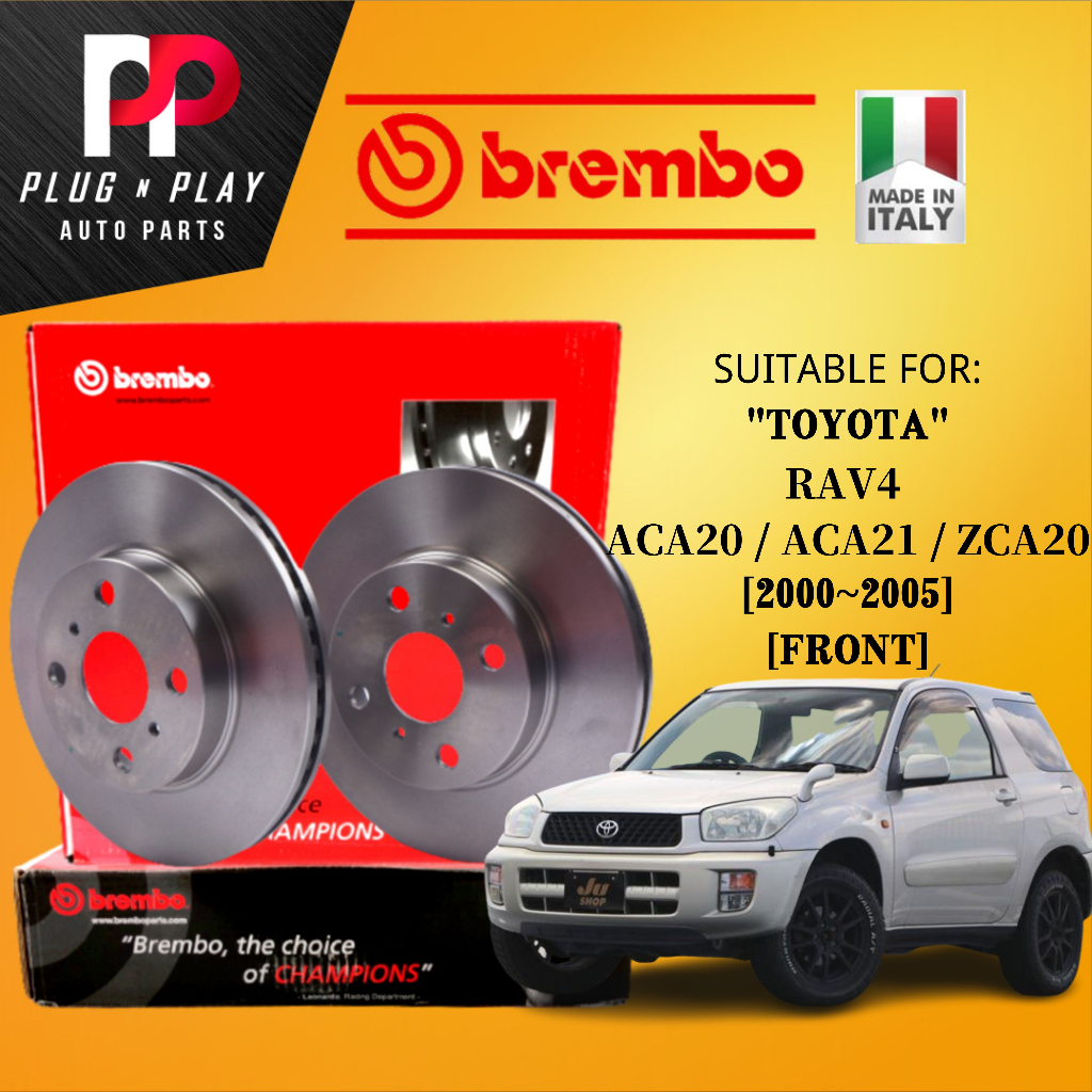 BREMBO TOYOTA RAV4 [2000~2005] ACA20 / ACA21 / ZCA20 FRONT ( DEPAN ...