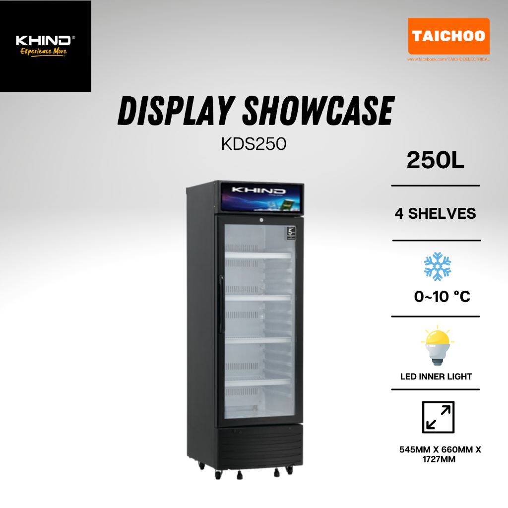 Khind Display Chiller/Showcase 250L KDS250 | Shopee Malaysia