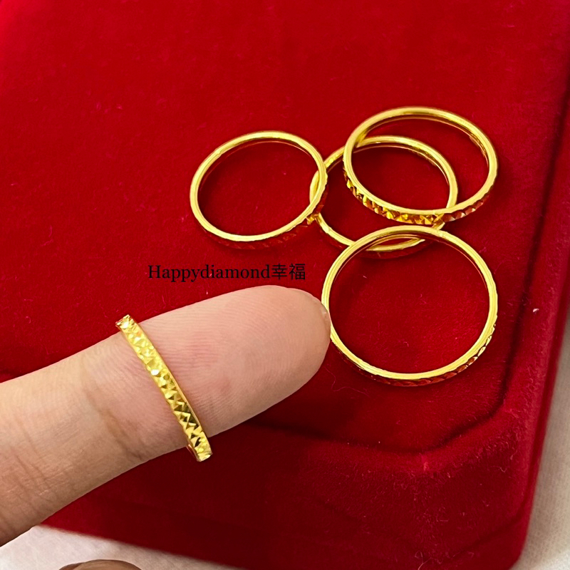 916 gold simple budget ring/ 916黄金细版戒指 满天星戒指/916 cincin Emas star ...